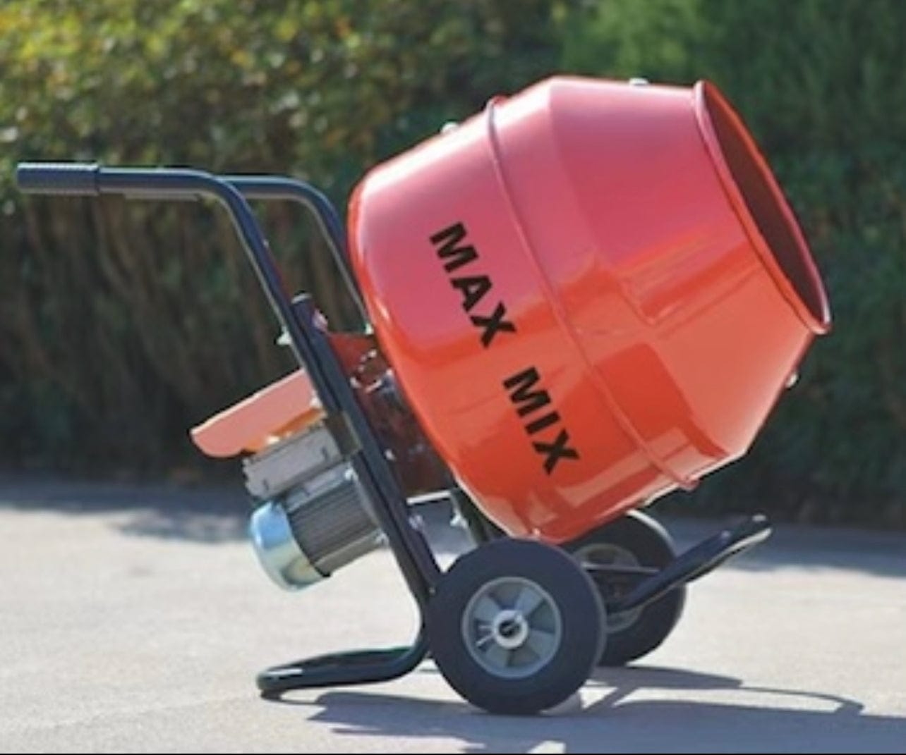Crown Max Mix Concrete Mixer - 3 Cubic Feet, Steel Drum, Wheelbarrow U