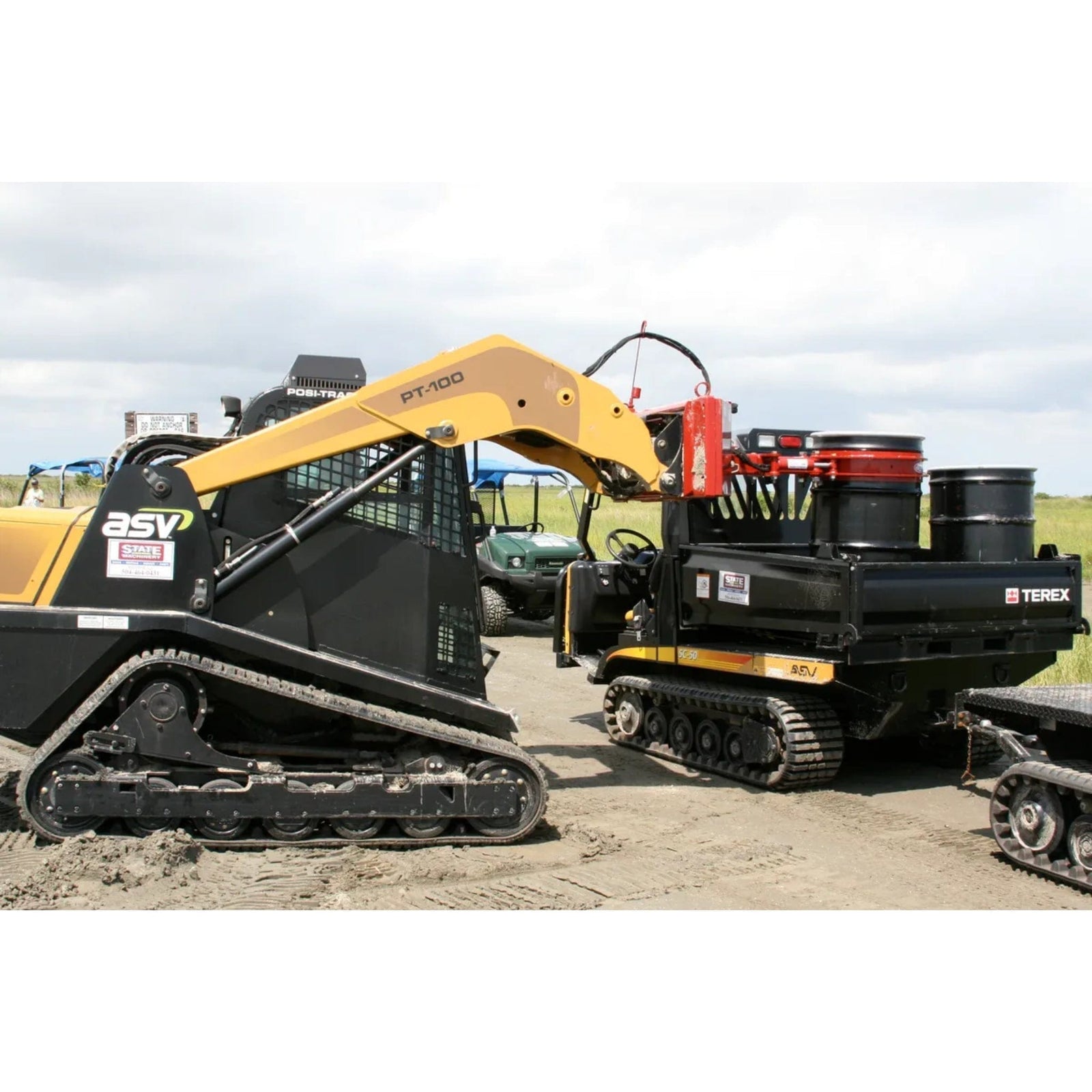 EZ SPOT UR Barrel Handler Skid Steer Attachment
