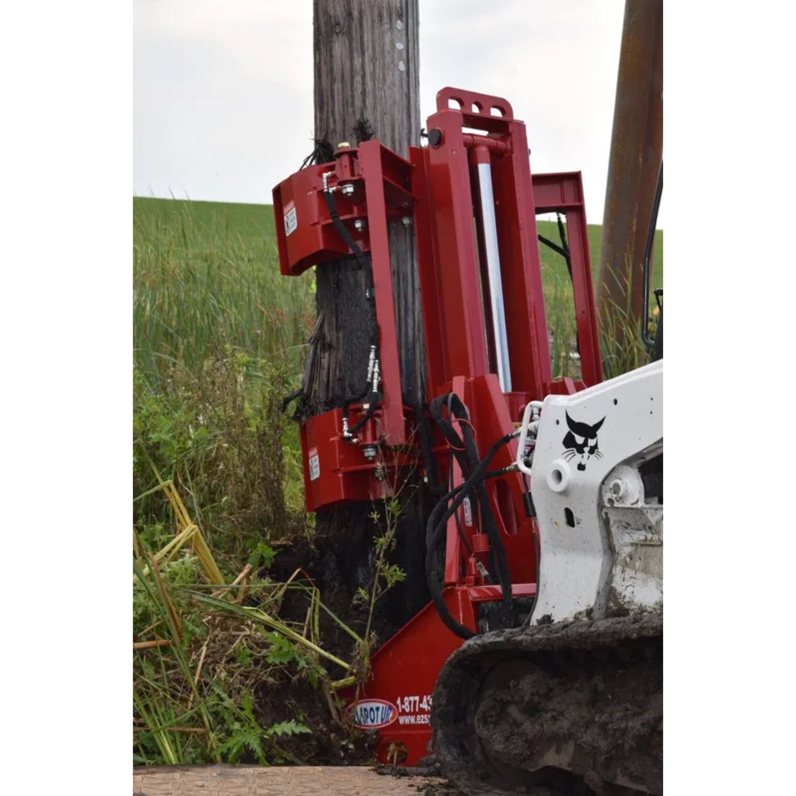 EZ SPOT UR Skid Steer Double Clamp Pole Jack Attachment