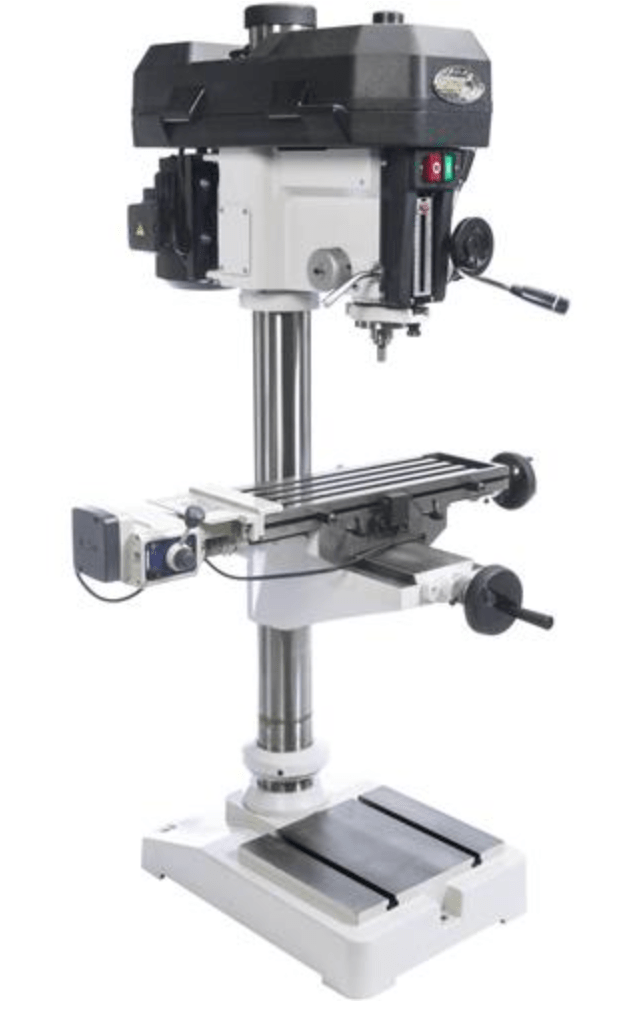 Grizzly Industrial 16" Drill Press with Cross-Slide Table and Power Fe