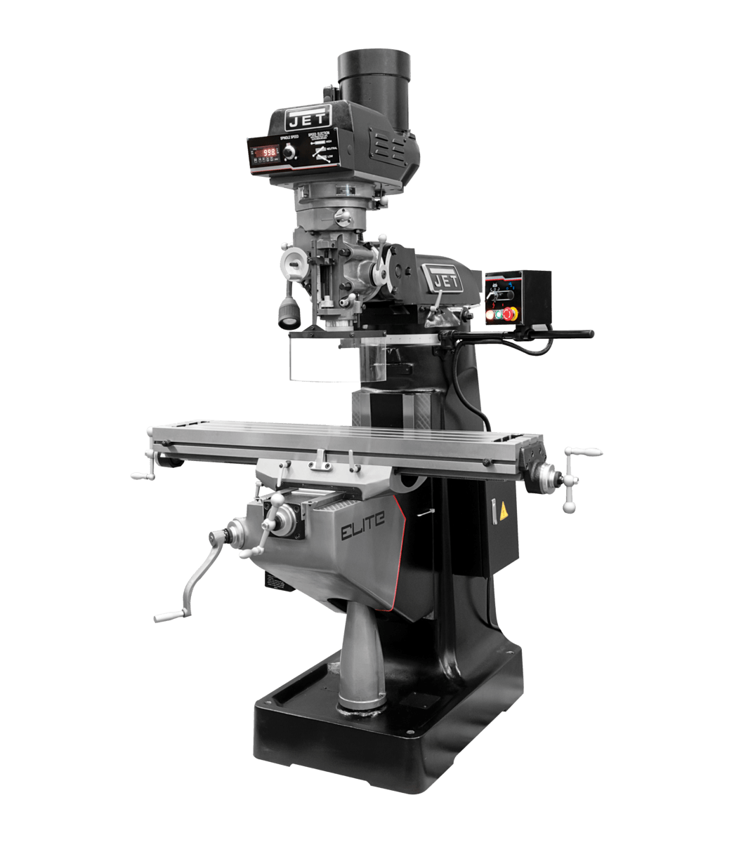 JET Elite EVS-949 Mill with 3-Axis Newall DP700 (Knee) DRO and Servo X