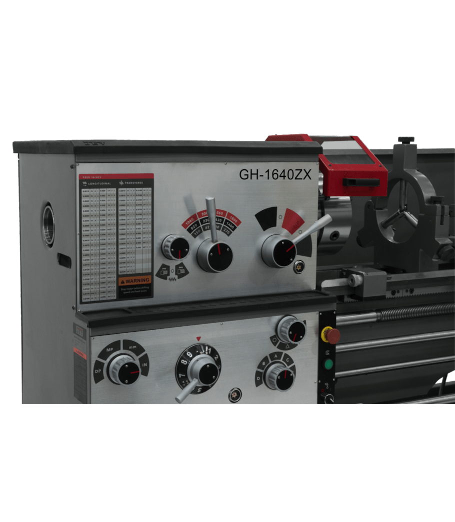 JET GH-1640ZX, 3-1/8" Spindle Bore Geared Head Lathe
