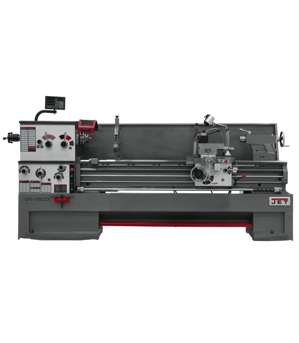 JET GH-1880ZX Lathe With Newall DP700 DRO With Collet Closer