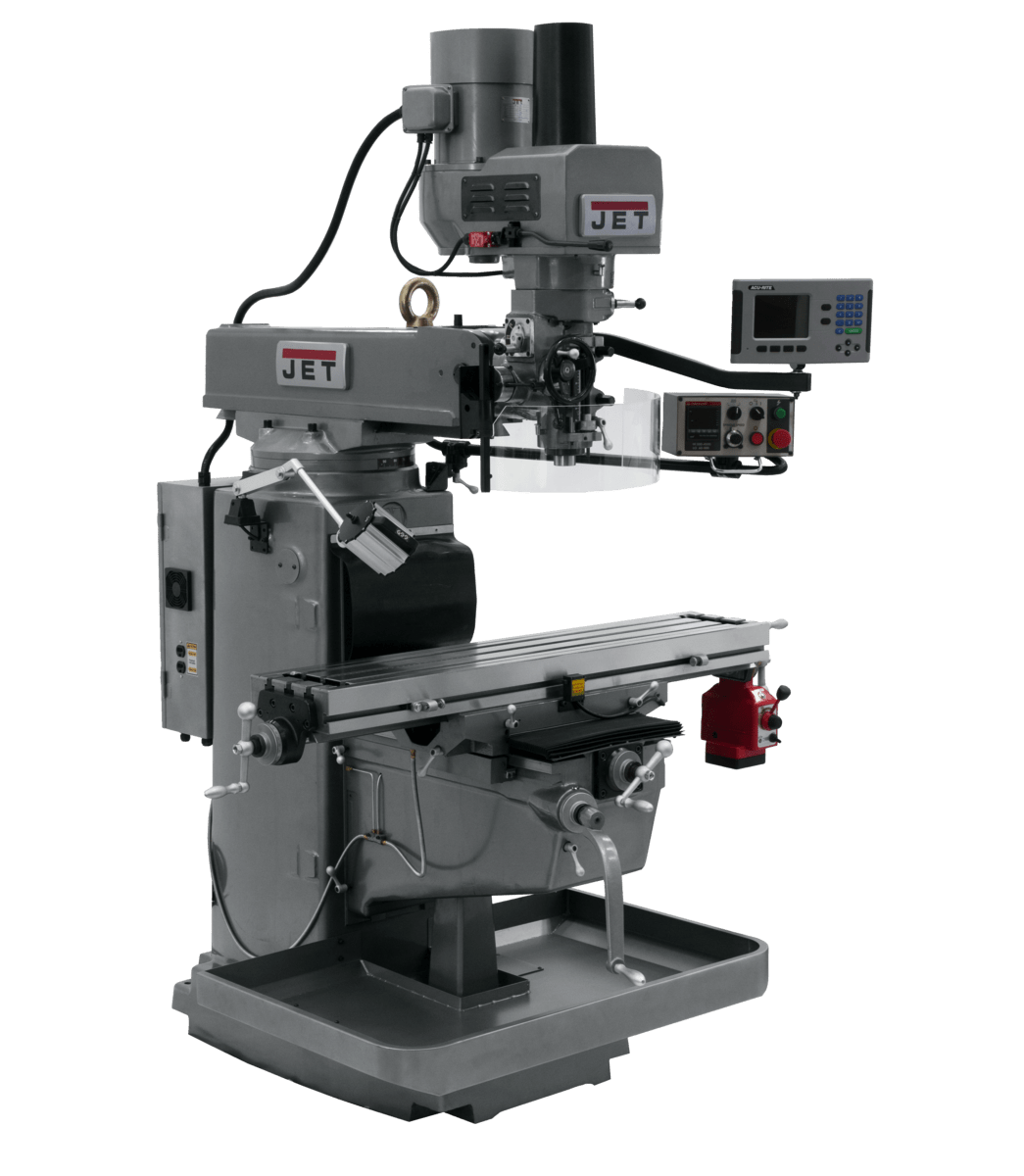 JET JTM-1050EVS2/230 Mill with 3-Axis Acu-Rite 203 DRO (Knee) with X-A