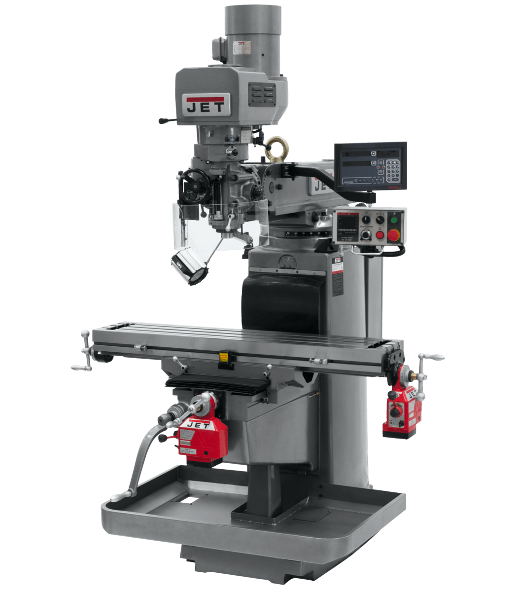 JET JTM-1050EVS2/230 Mill with 3-Axis Newall DP700 DRO (Quill) with X
