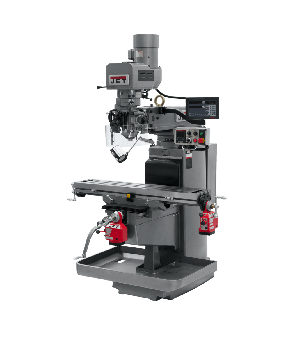 JET JTM-1050EVS2/230 Mill with Newall DP700 DRO with X and Y-Axis Powe