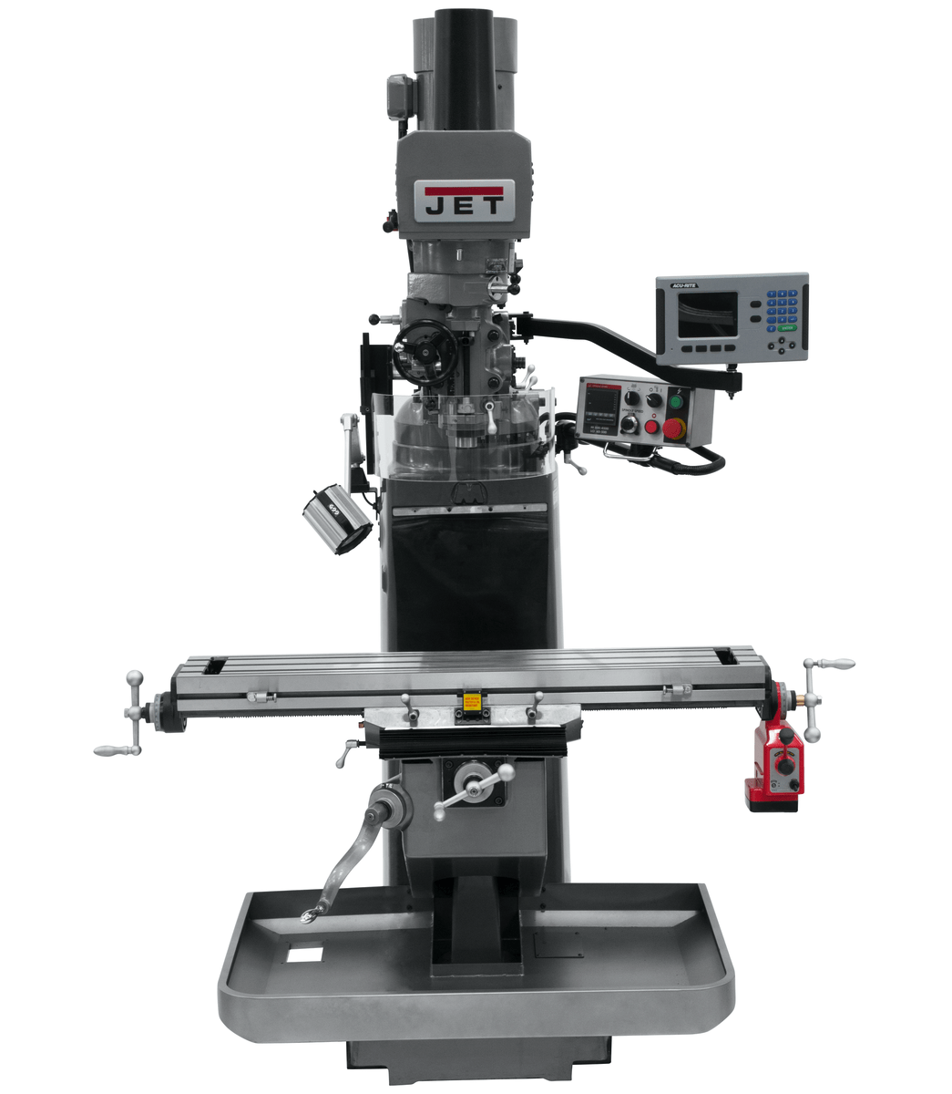 JET JTM-949EVS Mill with 3-Axis Acu-Rite 203 DRO (Knee) with X-Axis Po