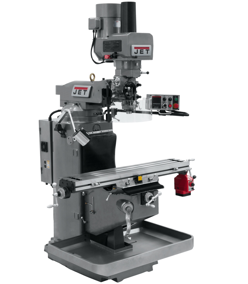 JET JTM-949EVS Mill with X-Axis Powerfeed and Air Powered Draw Bar