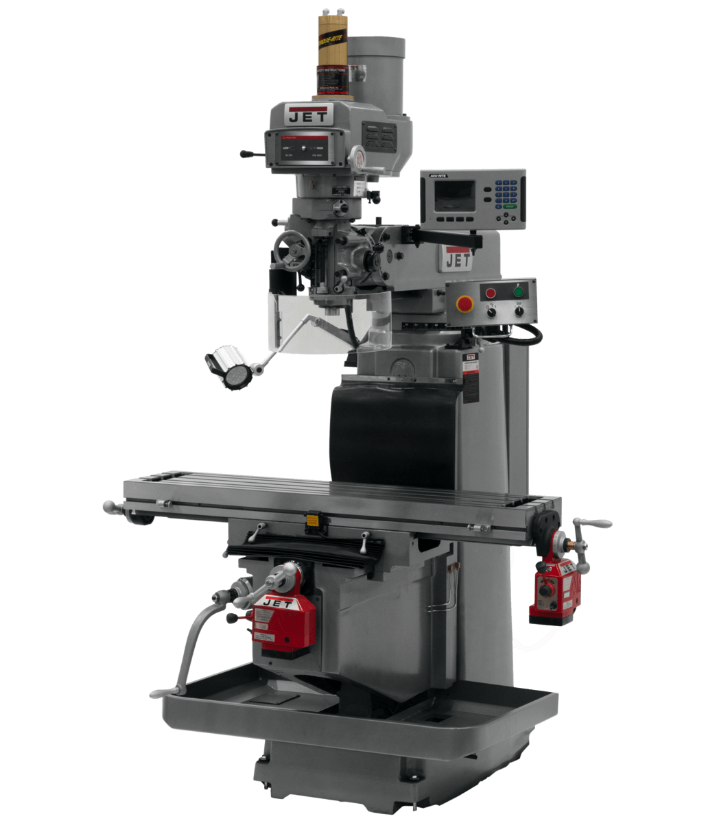 JET Mill JTM-1254RVS with ACU-RITE 203 3X (K) DRO, X & Y Powerfeeds