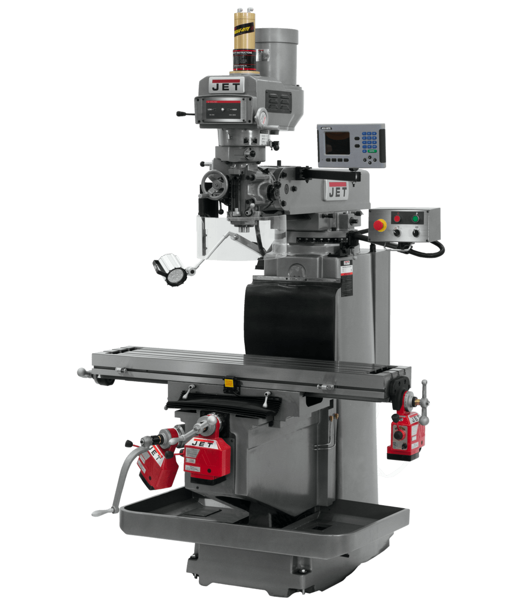 JET Mill JTM-1254RVS with ACU-RITE 203DRO X Y & Z Powerfeeds & Air Pow