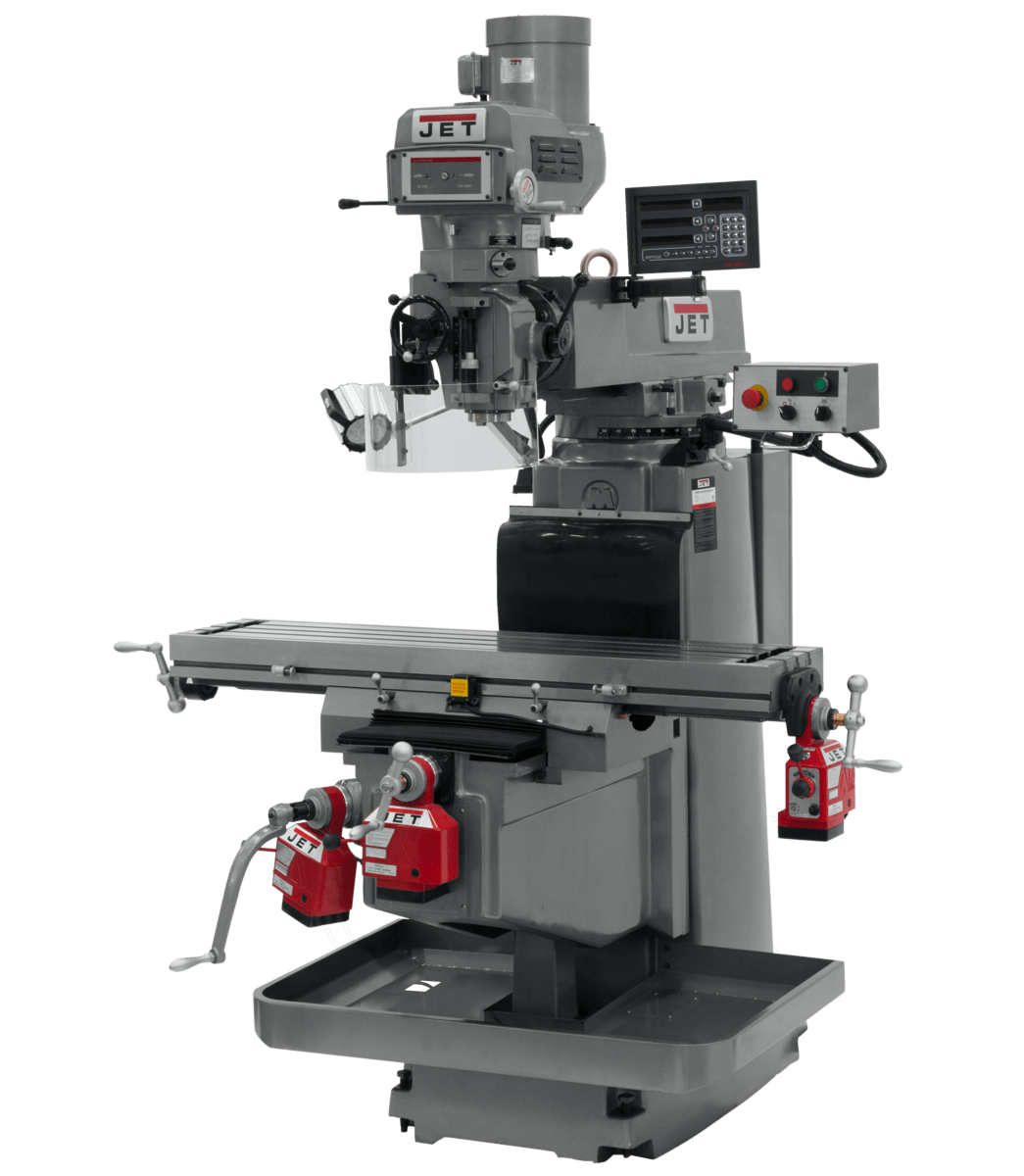 JET Mill JTM-1254VS with NEWALL DP700 3X (Q) DRO, X Y & Z Powerfeeds