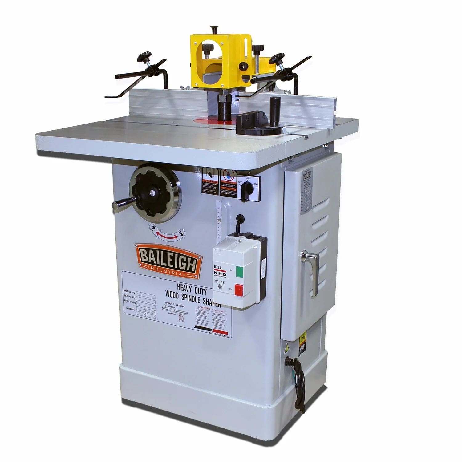 Baileigh SS-2725; 220V 1Ph 3 hp 2-Speed Spindle Shaper, 27" x 25" Work