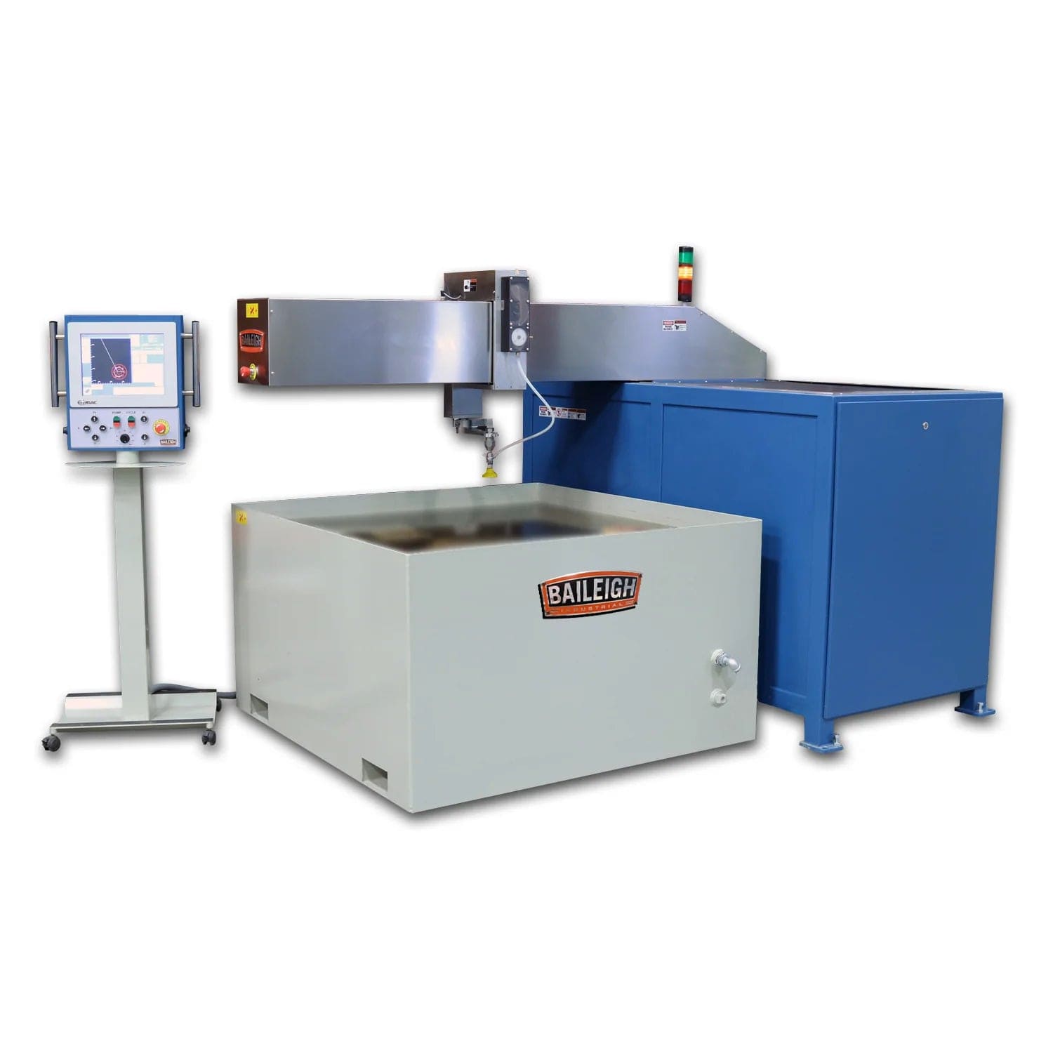 Baileigh WJ-4X4CNC; 480V 3Ph 60 Htz 47 x 47" 3 axis CNC Flying Arm Wat