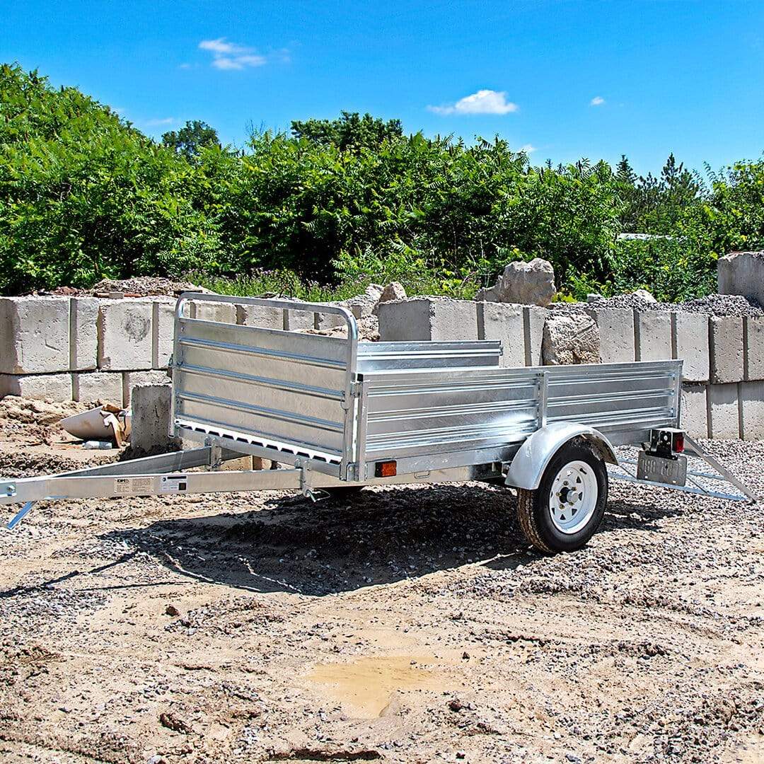 DK2 5FT X 7FT Single Axle Utility Trailer Kit with Drive Up Gate- Galv